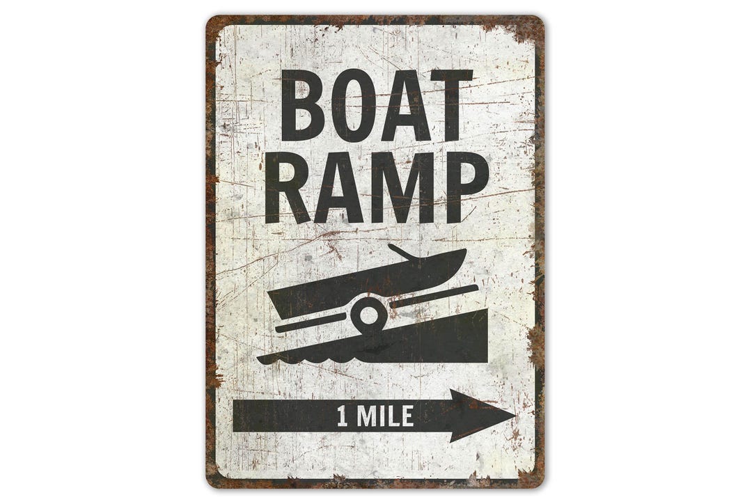 Boat Ramp - Boat Ramp Sign - Boat Ramp Decor - Boat Ramp Direction Sign ...