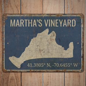Martha's Vineyard - Vineyard Sign - Vineyard Decor - Island Sign ...