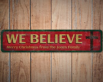 We Believe Sign Custom - Etsy