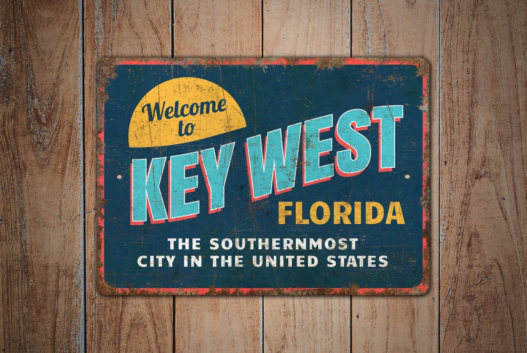 Key West Sign - Key West Florida - Welcome Sign - Beach House Decor ...