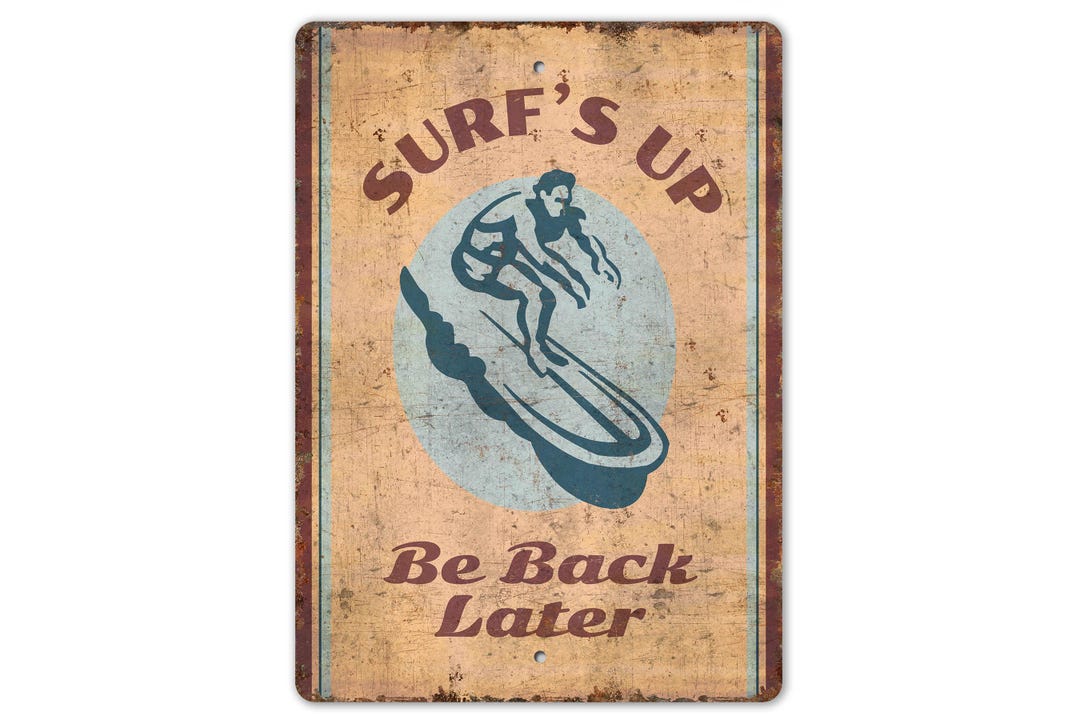 Surfs up Sign - Surfing Sign - Surfing Decor - Beach House - Beach ...