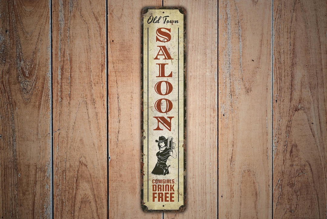 Old Town Saloon Sign - Saloon Sign - Beer Lover Gift - Beer Bar Decor ...
