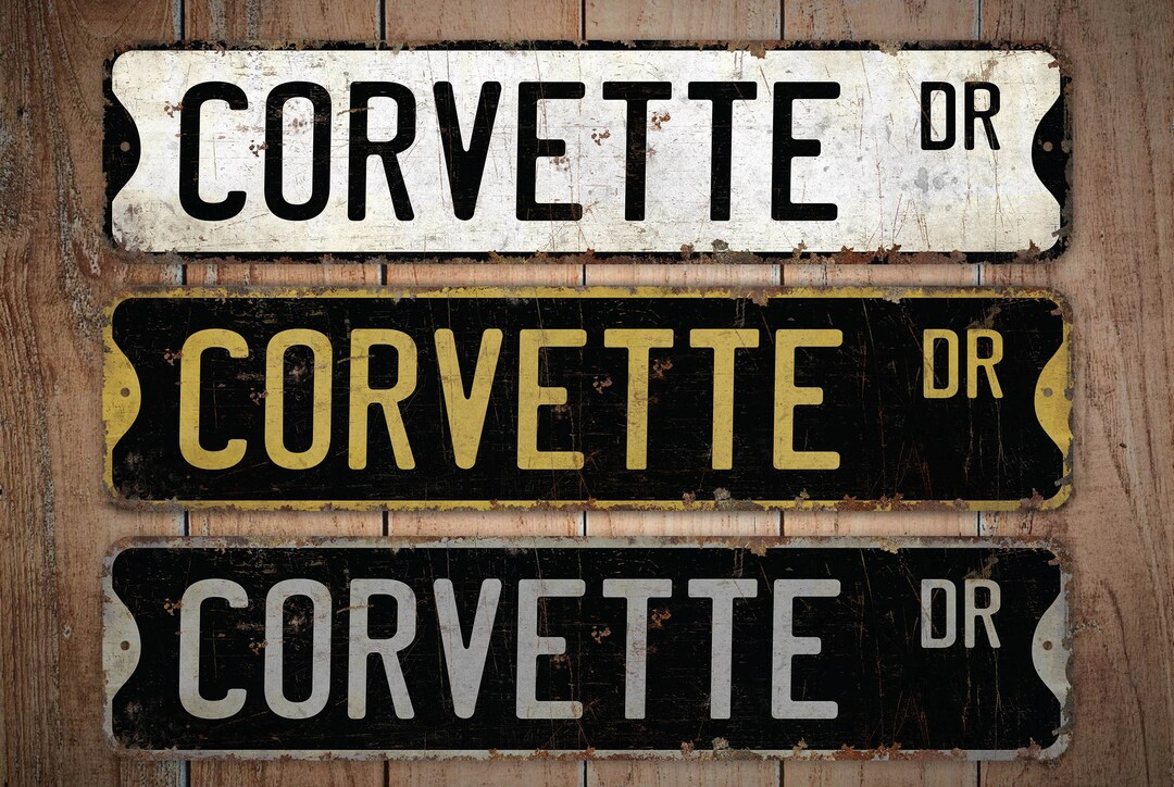 Corvette - Corvette Sign - Classic Car Sign - Corvette Decor - Custom ...