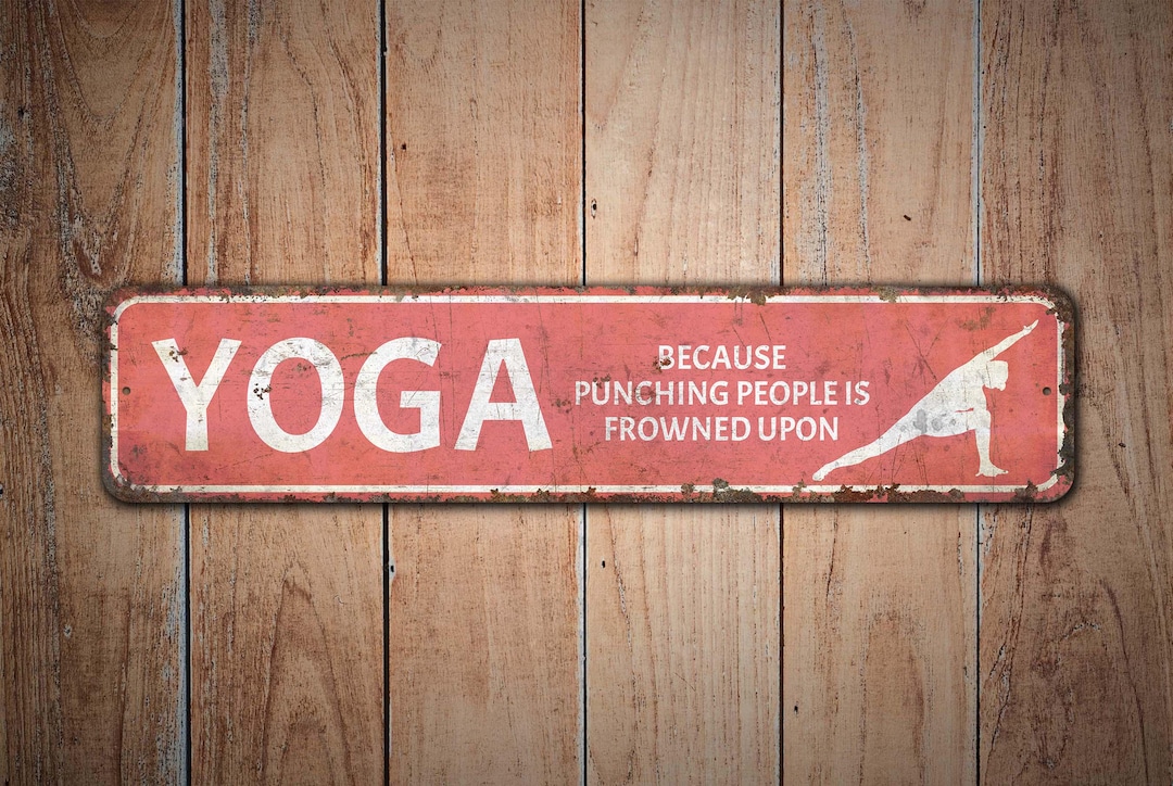 Yoga Sign - Funny Yoga Sign - Yoga Home Decor - Beach Sign - Yoga ...
