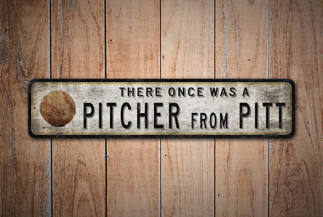 Pitcher Sign - Once Was A Pitcher - Vintage Style Sign - Custom ...