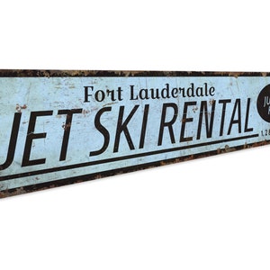 Jet Ski Rental Sign - Jet Ski Rental Decor - Jet Ski Sign - Vintage ...