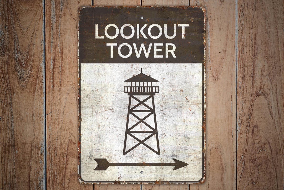 Lookout Tower Sign - Lookout Tower Decor - Beach Sign - Beach Decor ...