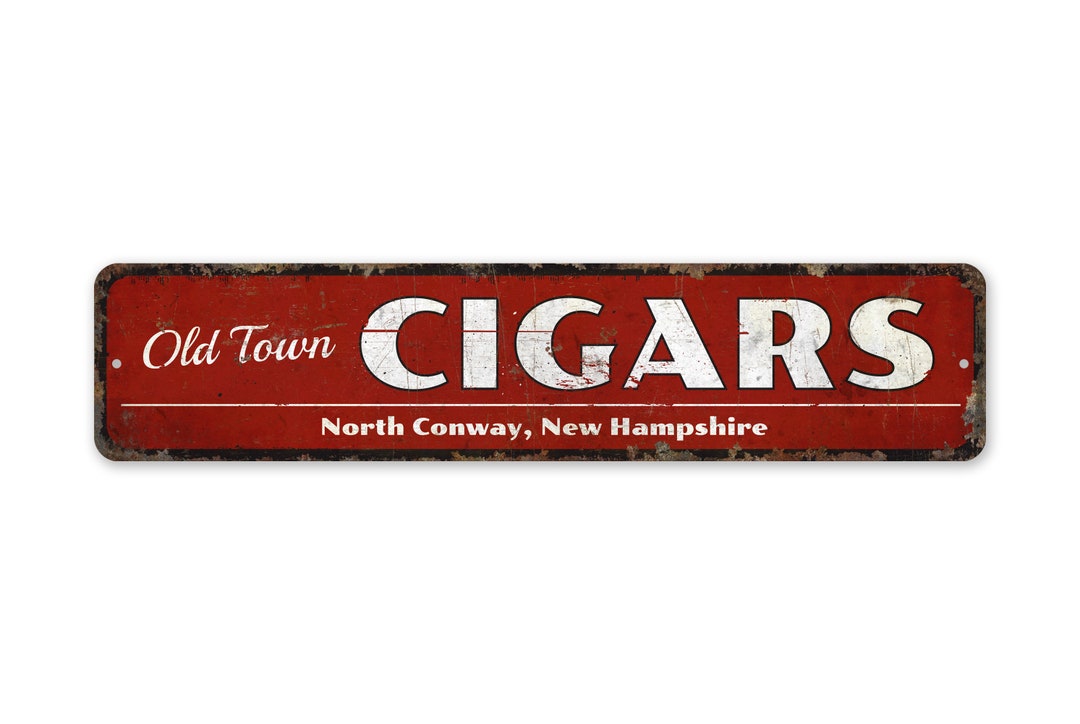 Old Town Cigars - Custom Cigars Sign - Vintage Style Sign - Cigar Shop ...