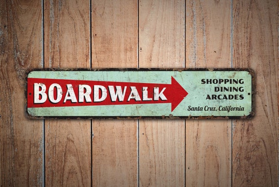 Boardwalk Sign Custom Boardwalk Boardwalk Game Sign Vintage Style Sign ...