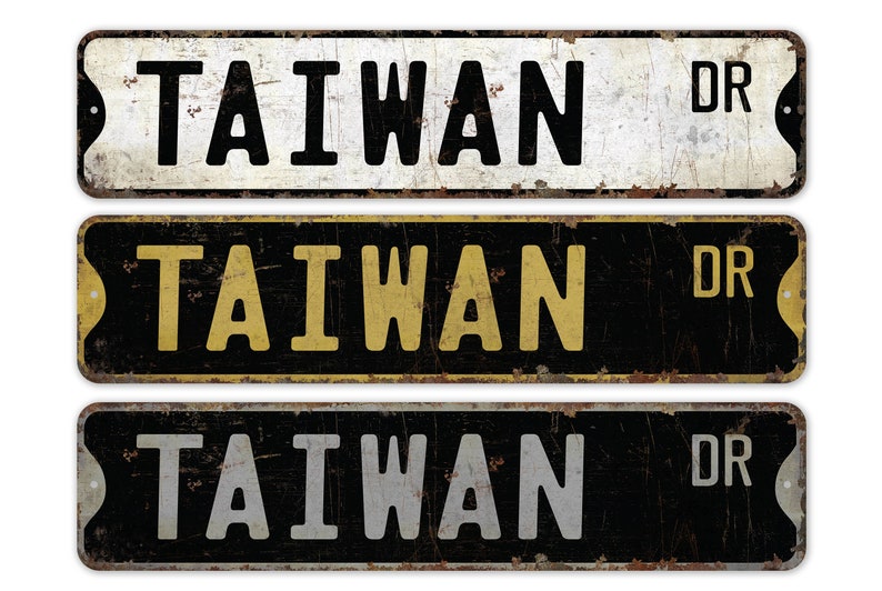 Taiwan - Taiwan Sign - Taiwan Decor - Vintage Style Sign - Custom ...