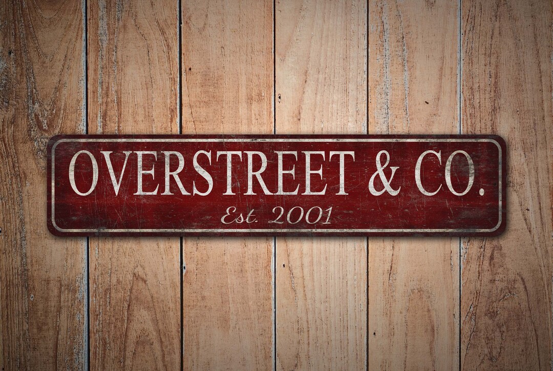 Company EST Sign - Vintage Style Sign - Company EST Date - Custom EST ...