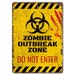 Zombie Outbreak Zone - Zombies Sign - Halloween Sign - Halloween Decor ...
