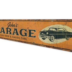 Garage Sign - Garage Decor - Cold Beer and Cars - Cold Beer Garage ...