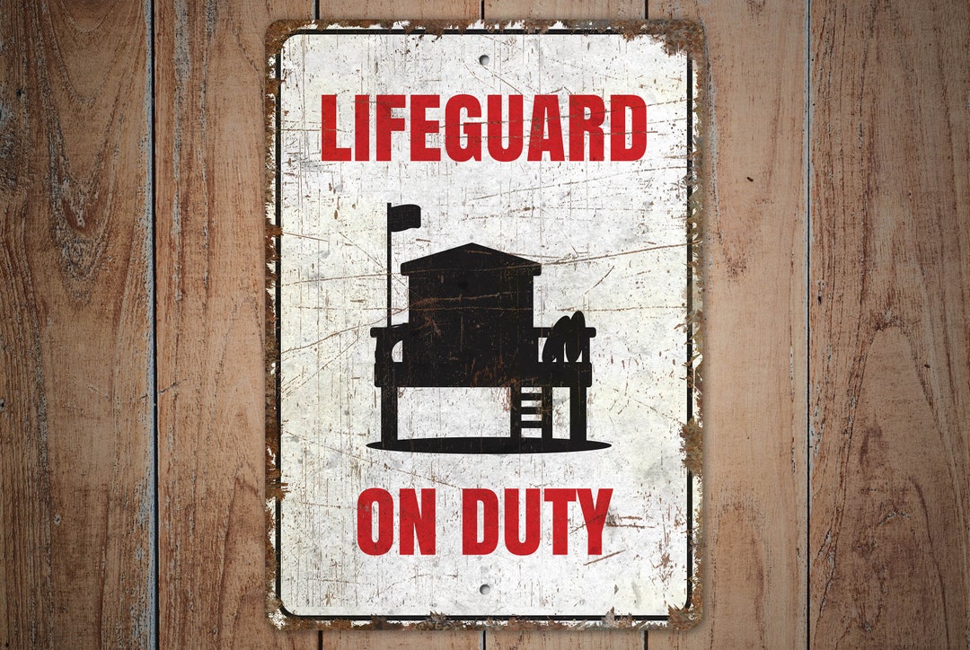 Lifeguard on Duty - Lifeguard on Duty Sign - Lifeguard Decor ...