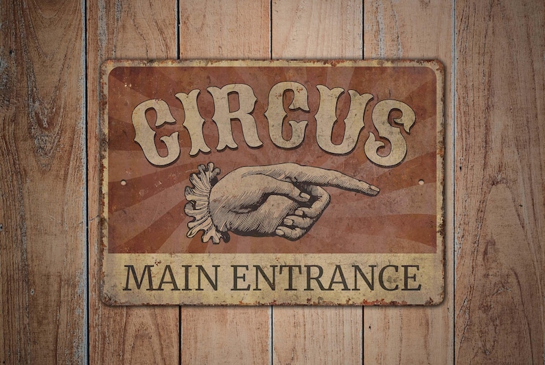 Circus Main Entrance Sign - Circus Sign - Circus Decor - Circus Show ...