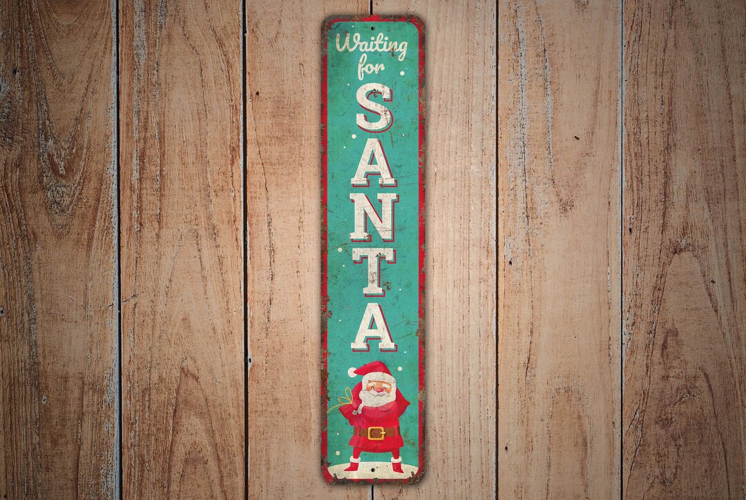 Waiting for Santa Sign - Christmas Decor - Christmas Decor - Christmas ...