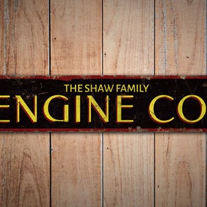Engine Company Sign - Family Engine Co - Vintage Style Sign - Custom ...