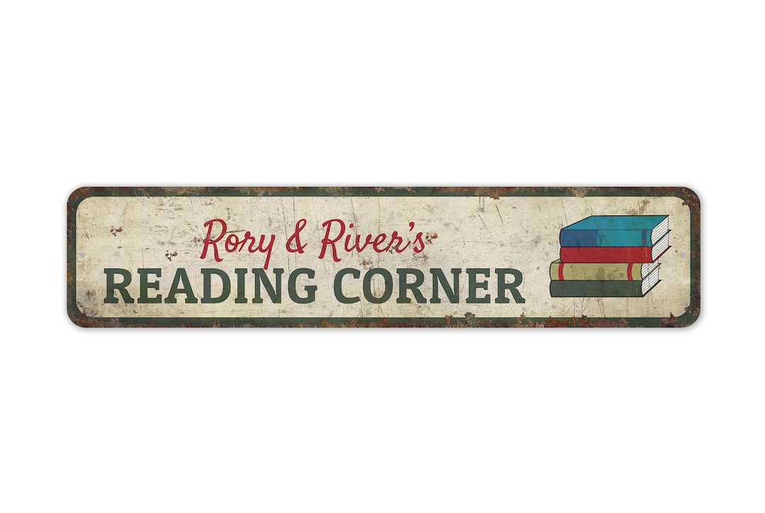 Reading Corner - Reading Corner Sign - Kids Room Decor - Vintage Style ...