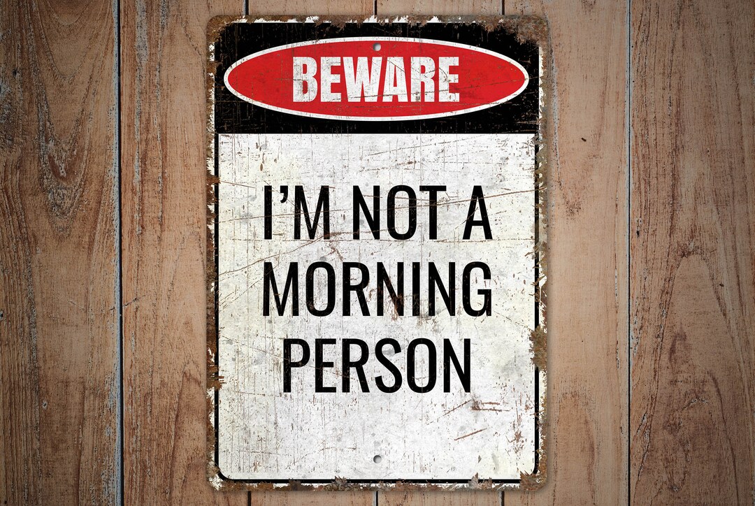 Not A Morning Person - Morning Sign - Sign for Sleepers - Sleep Lover ...