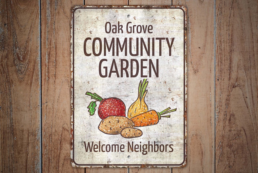Community Garden - Garden Sign - Garden Decor - Garden Welcome Sign ...