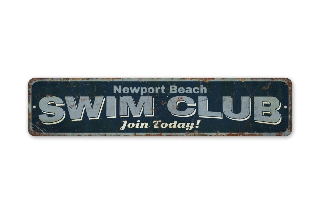 Swim Club Sign - Swimming Club Sign - Swim Club Decor - Swimming Club ...