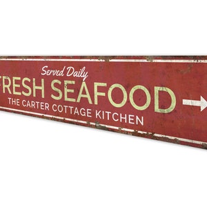 Fresh Seafood - Fresh Seafood Sign - Fresh Seafood Decor - Vintage ...