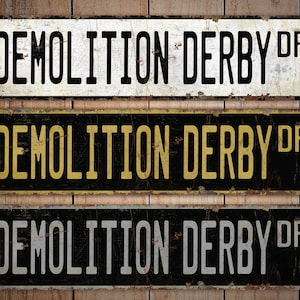 Demolition Derby - Demolition Derby Sign - Derby Game - Derby Decor ...
