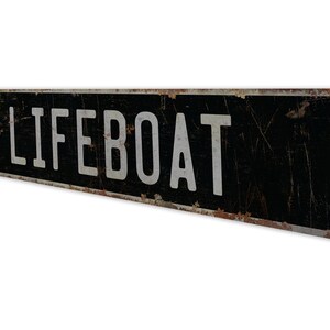 Lifeboat - Lifeboat Sign - Lifeboat Decor - Vintage Style Sign - Custom ...