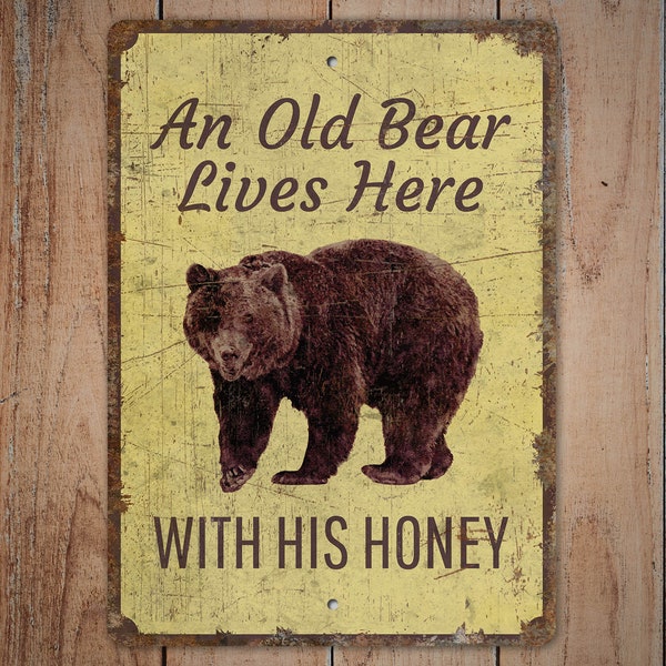 Old Bear Lives Here - Etsy