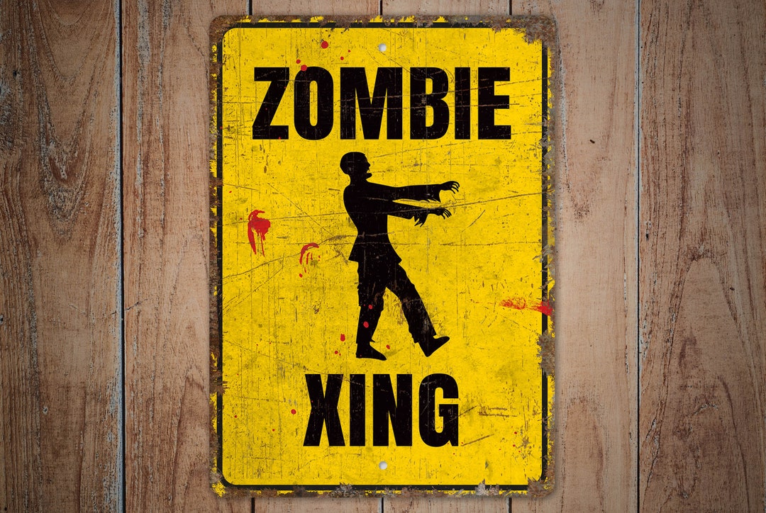 Zombie Xing Zombie Xing Decor Zombies Sign Halloween Sign Halloween ...