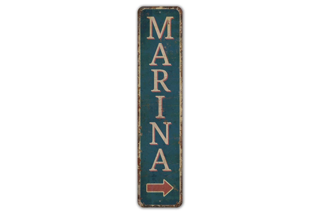 Marina Direction - Boat Dock Sign - Marina Decor - Harbor Sign - Boat ...
