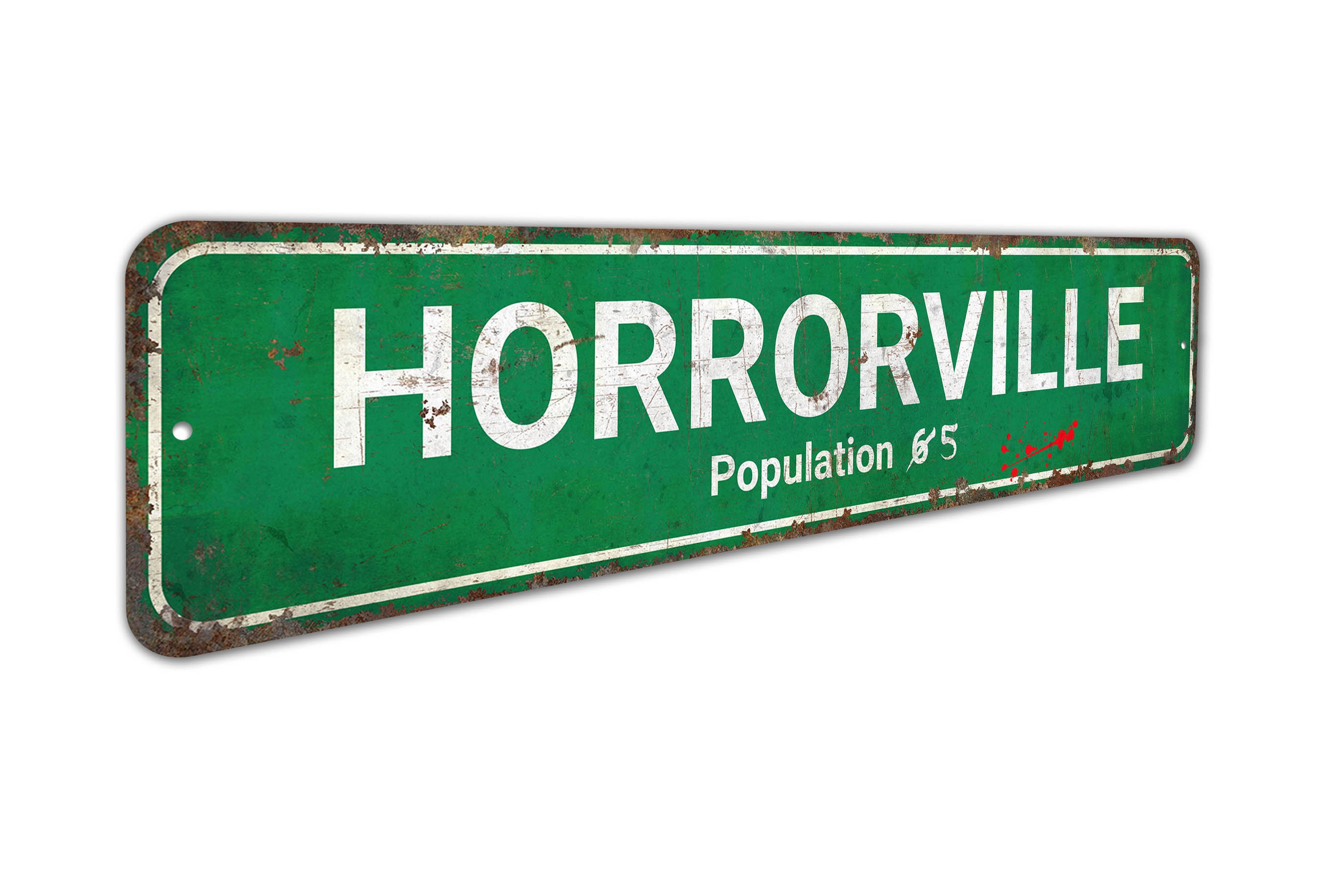 Horrorville Population - Population Sign - Halloween Sign - Halloween ...