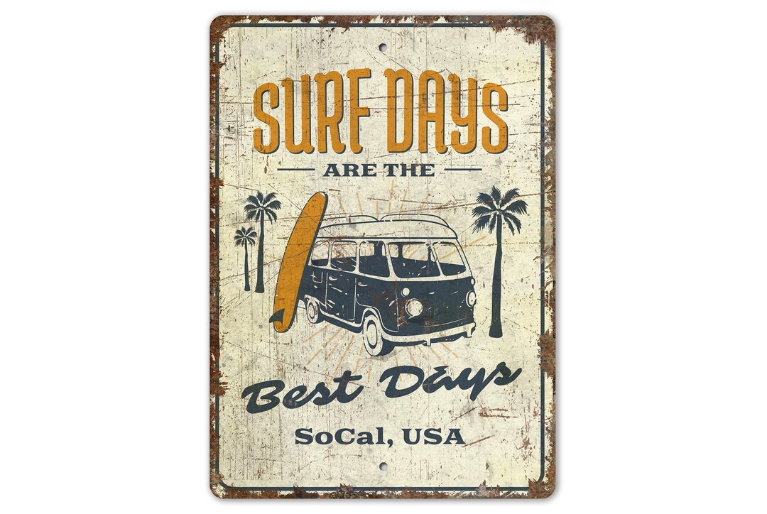 Surf Days Sign - Surfing Sign - Surf Days Decor - Beach House Sign ...