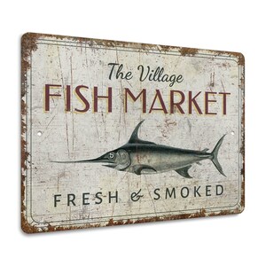 The Village Fish Market - Fish Market Sign - Fish Market Decor - Fish ...