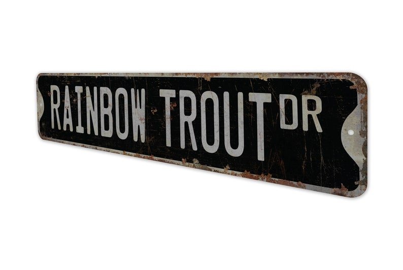 Rainbow Trout - Rainbow Trout Sign - Rainbow Trout Decor - Rainbow ...