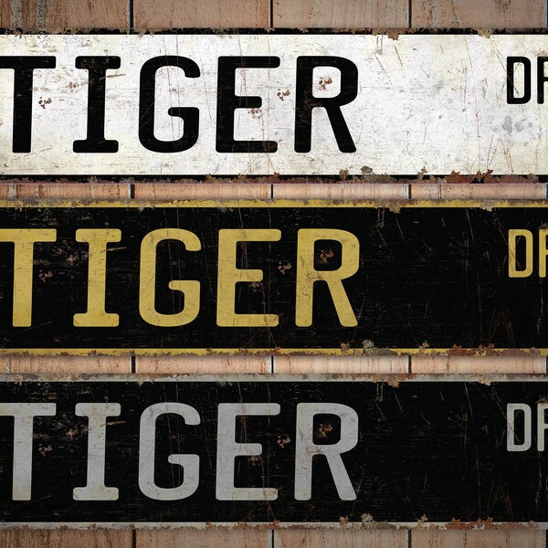 Tiger Metal Sign - Etsy