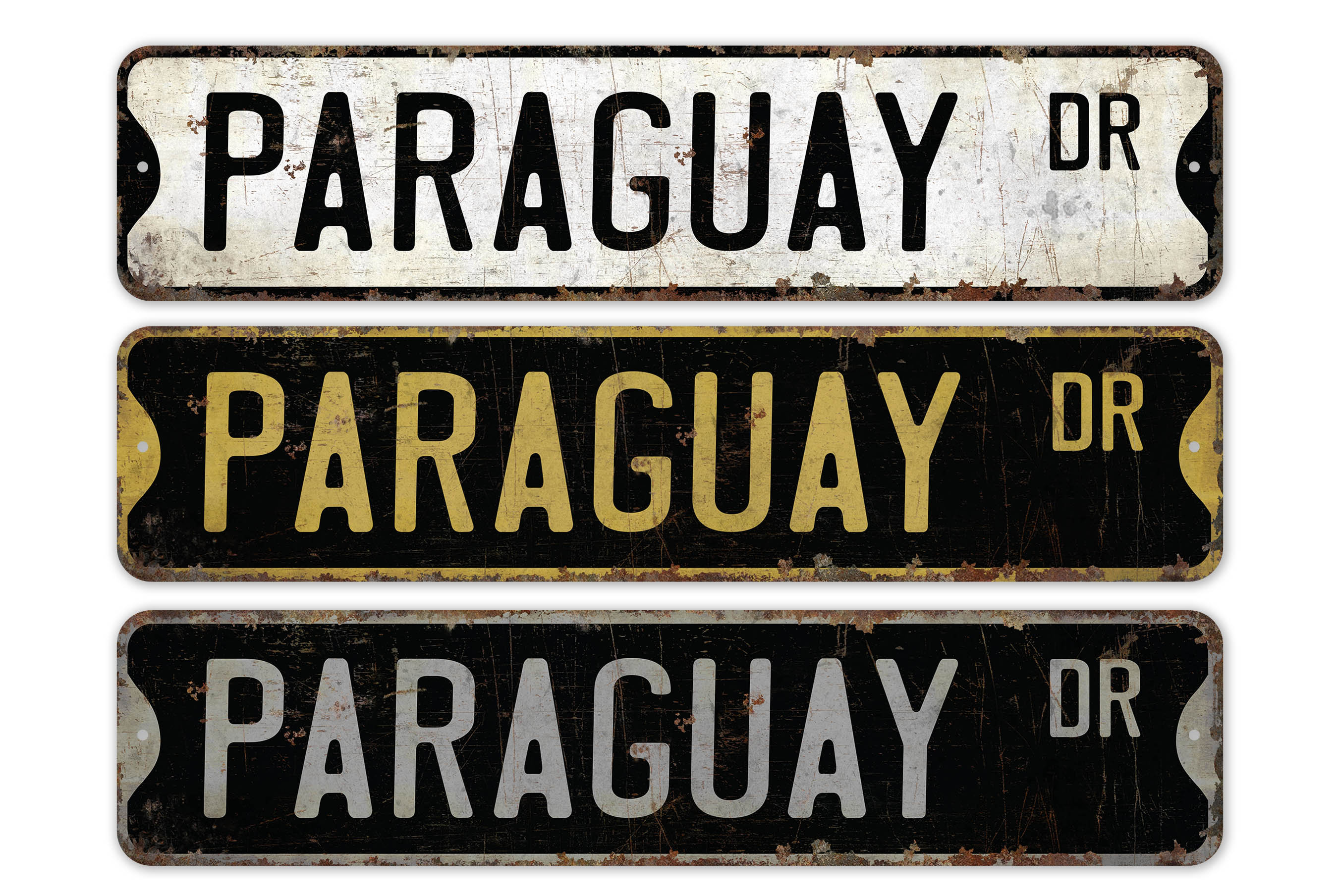 Paraguay - Paraguay Sign - Paraguay Decor - Vintage Style Sign - Custom ...