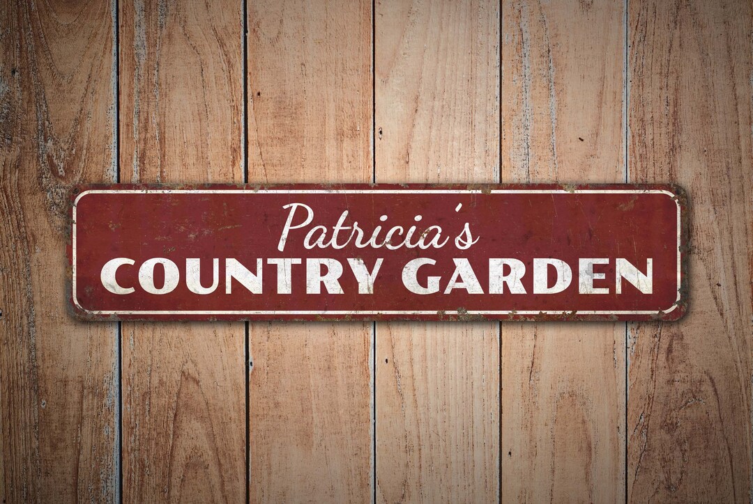Country Garden - Country Garden Sign - Custom Garden Sign - Garden ...