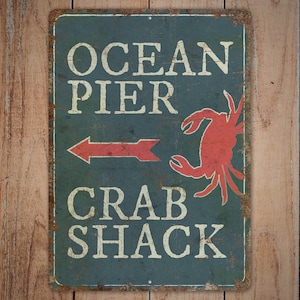 Ocean Pier - Crab Shack - Crab Shack Sign - Crab Shack Decor - Seafood ...