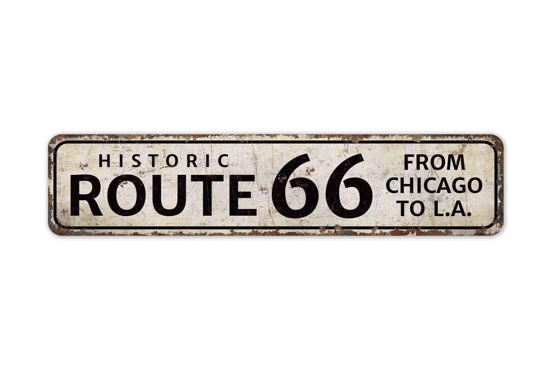 Historic Route Sign - Route 66 Sign - Historic Route Decor - Route 66 ...