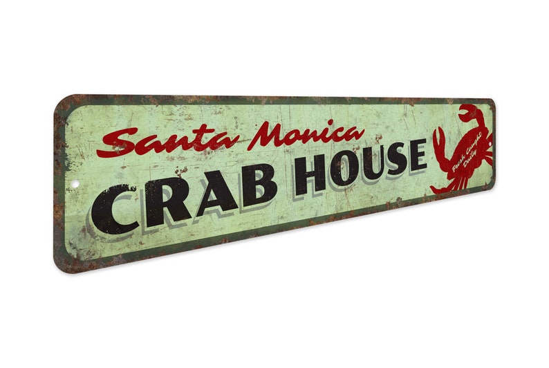 Crab House Sign - Vintage Style Sign - Crab House - Custom Crab House ...