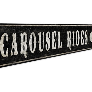 Carousel Ride Sign - Custom Carousel Ride - Vintage Style Sign ...