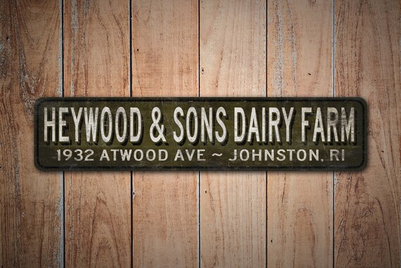 Farm City State Sign Farm Address Sign Vintage Style Sign | Etsy