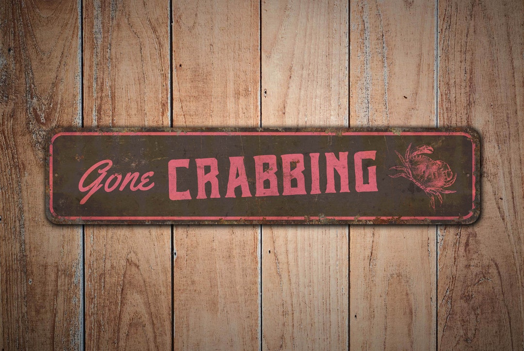 Gone Crabbing Sign - Gone Crabbing Decor - Gone Crabbing - Fish Market ...