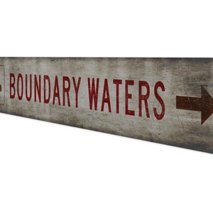 Boundary Waters Arrow Sign - Boundary Waters Sign - Custom Directional ...