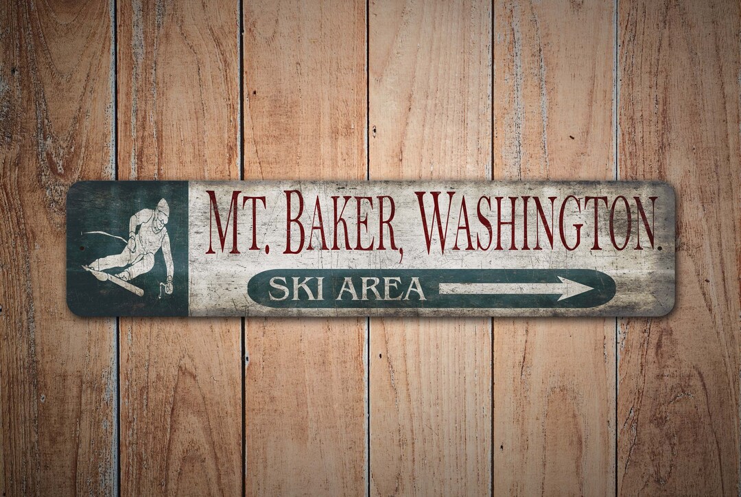 Custom Ski Area - Skiing Area Sign - Vintage Style Sign - Custom Ski ...