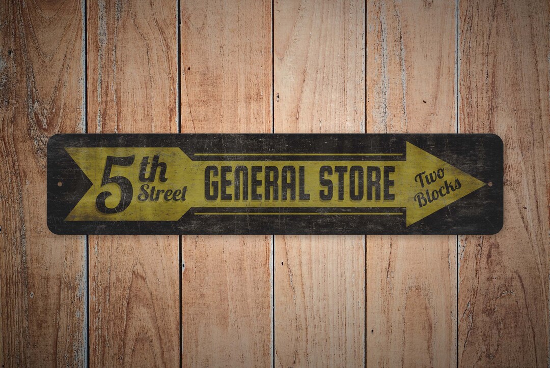 General Store Sign - General Store Arrow - Vintage Style Sign ...