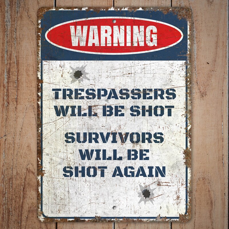 Vintage Warning Sign - Etsy