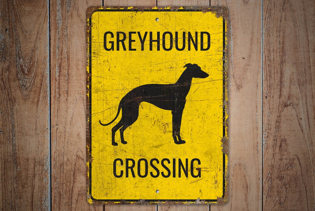 Dog Crossing Sign - Greyhound Crossing Sign - Dog Lovers Sign - Dog ...