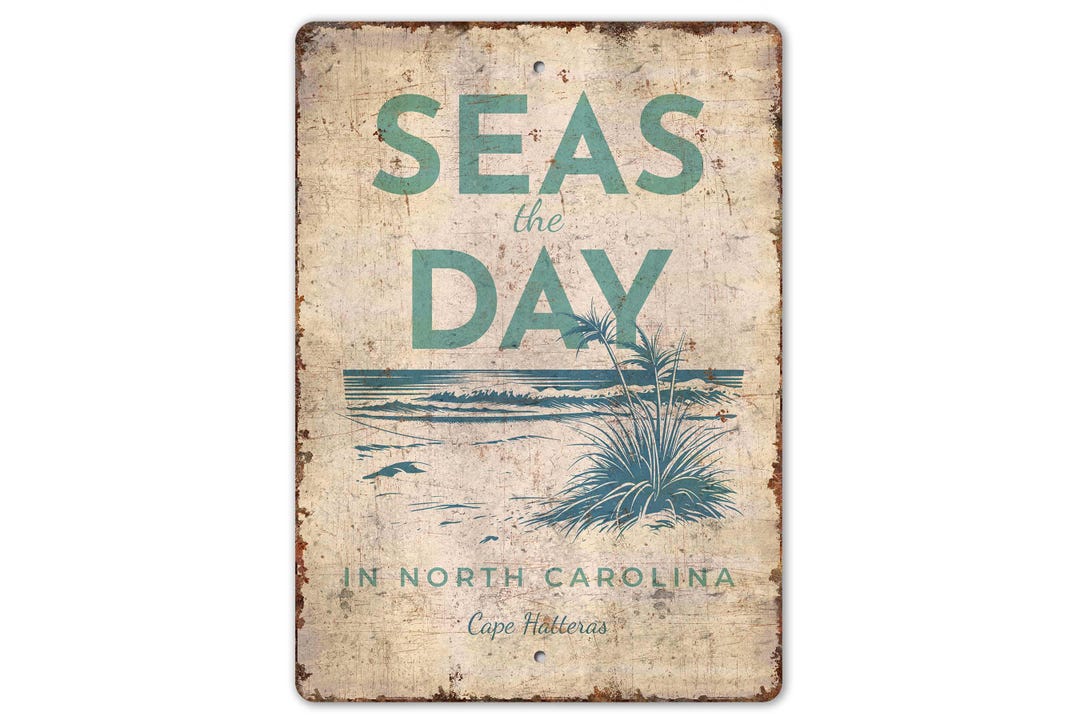 Seas the Day Sign - Beach Sign - Beach Lover Gift - Outer Cape Hatteras ...